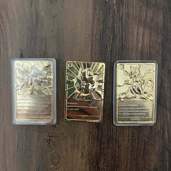 Pokemon | Other | Gold Pokemon Collectible Cards Set Vintage 999 | Poshmark